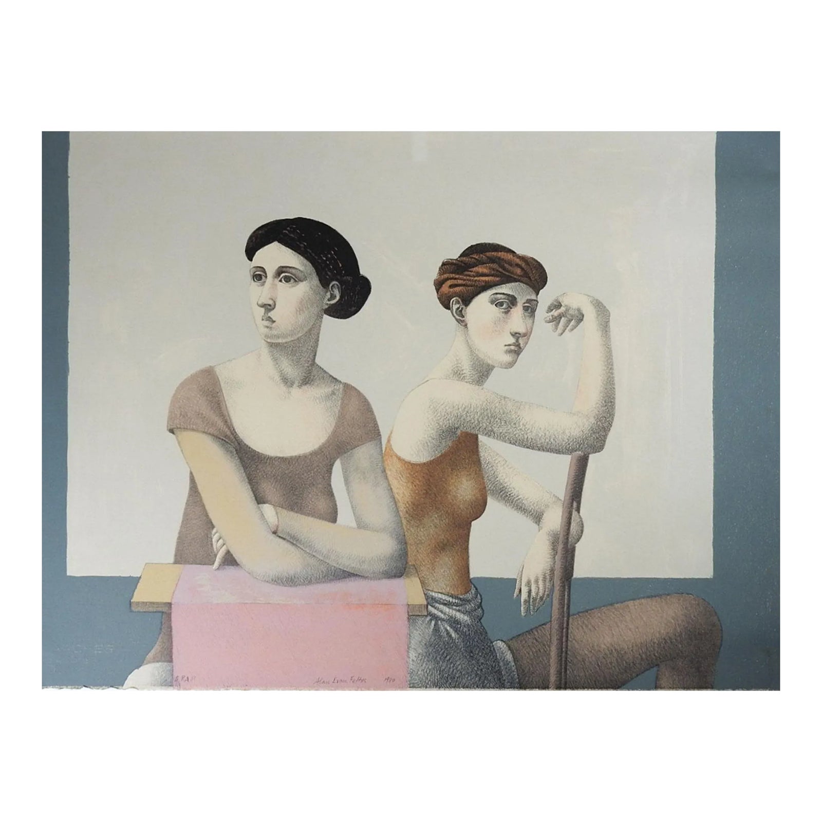 1980 Allan Evan Feltus Dancers Lithograph | Chairish