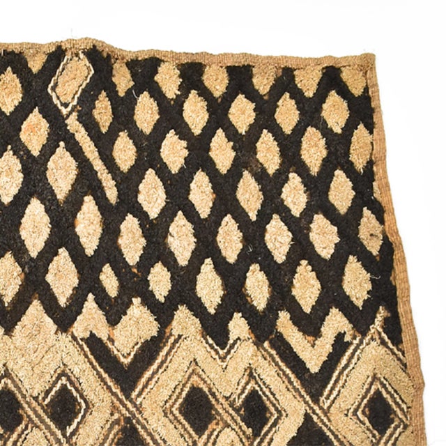 20th Century Square Kuba Raffia Textile | Chairish