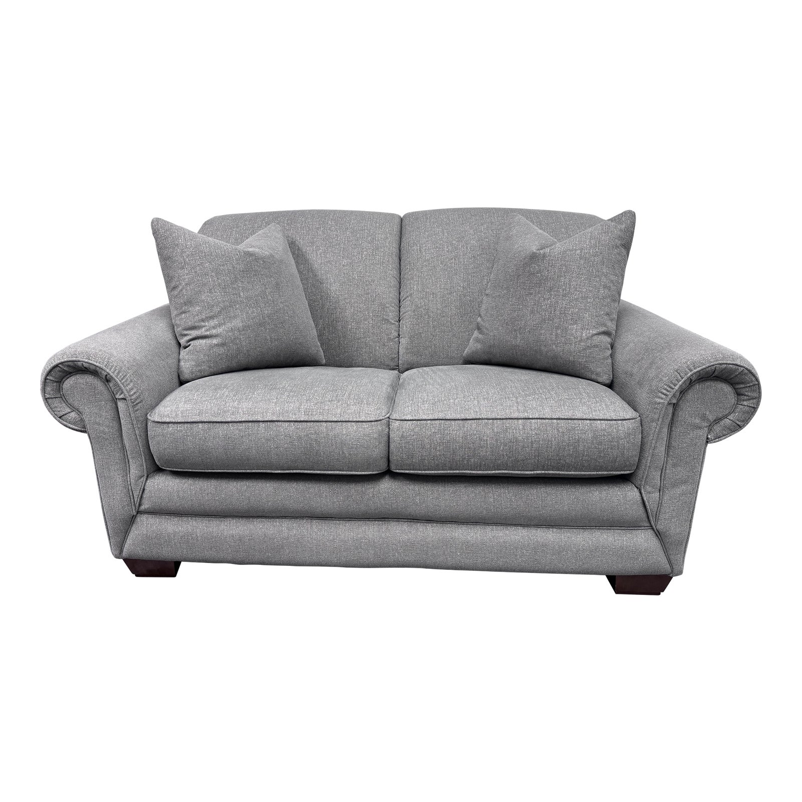 La-Z-Boy Mackenzie Steel Gray Loveseat | Chairish