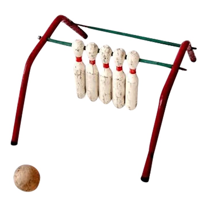 Vintage Five Pins Bowling Game | Chairish