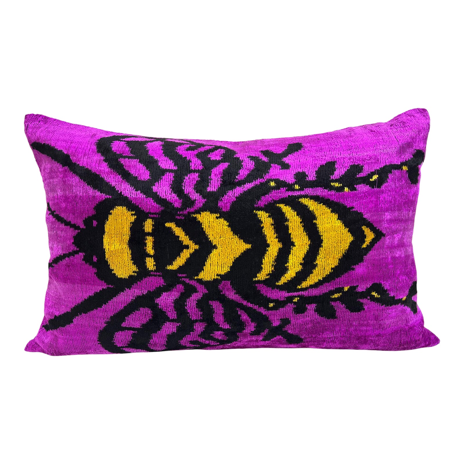 Velvet Silk Lumbar Cushion Cover | Chairish