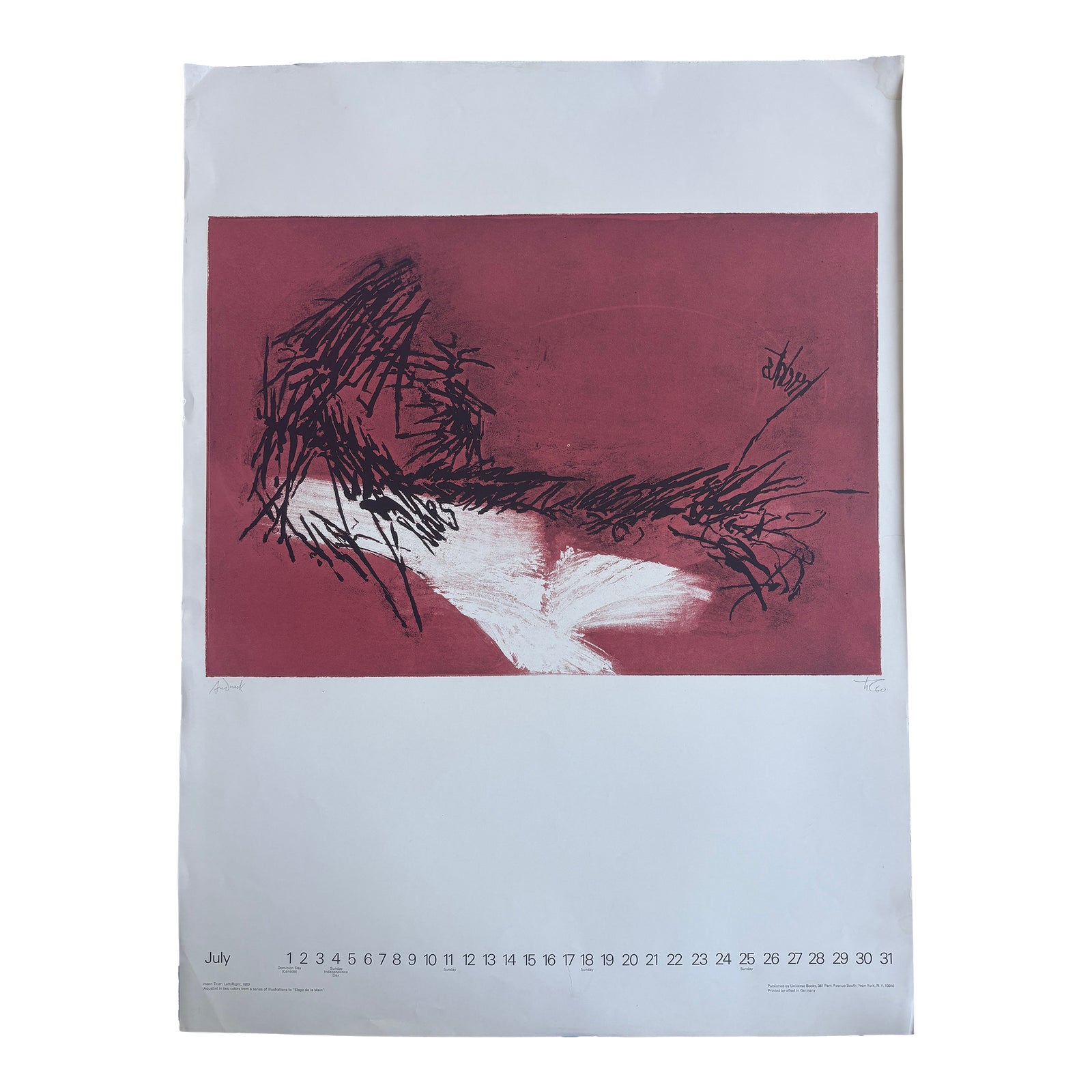 1970s Hann Trier for Universe Books "Eloge De La Main" Offset Poster ...