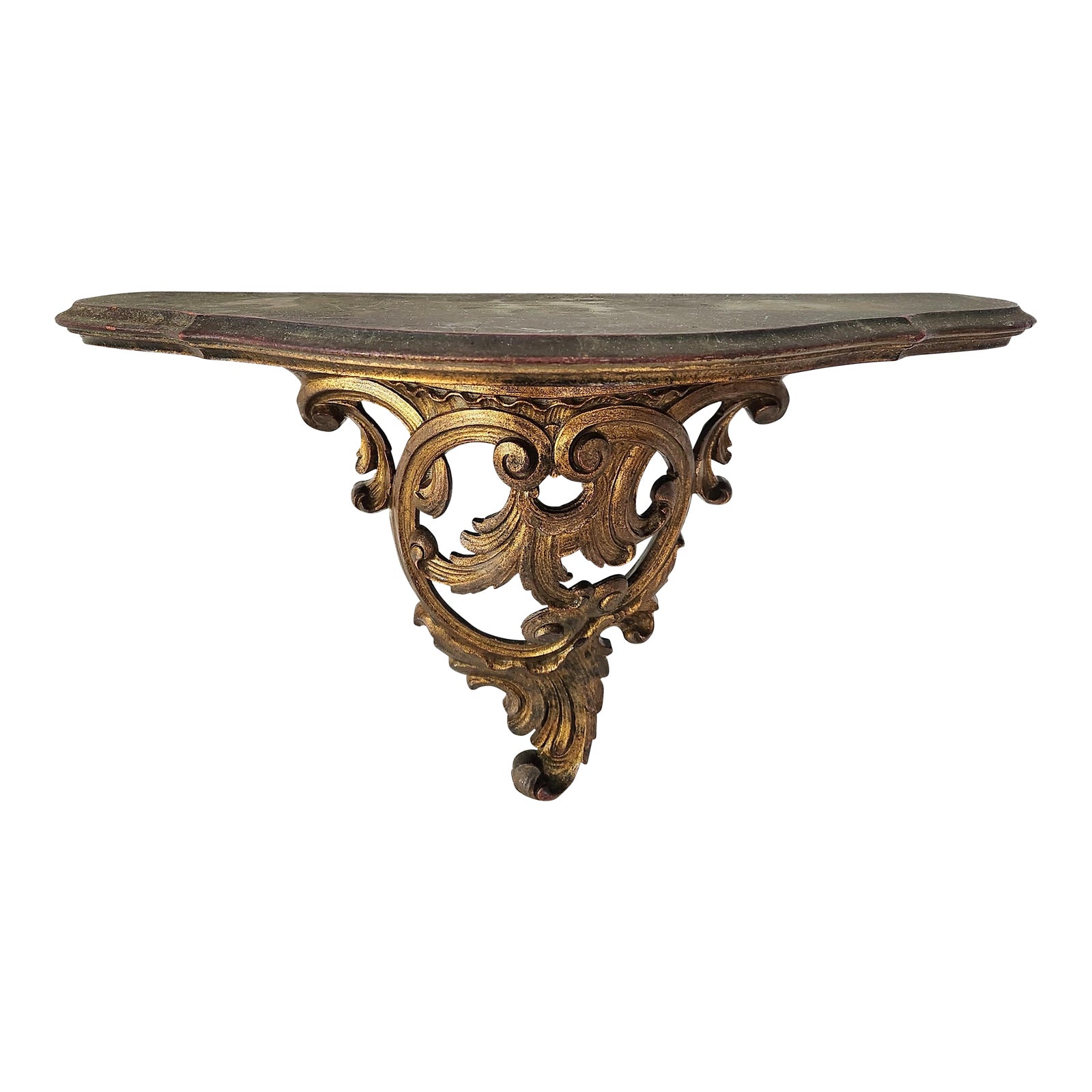1960s Rococo Wall Shelf Bracket | Chairish
