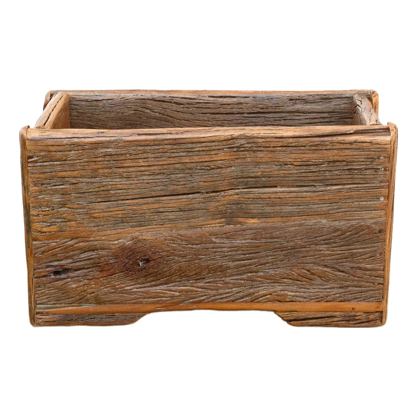 Rustic Charm, Reclaimed Wood Planter Box | Chairish