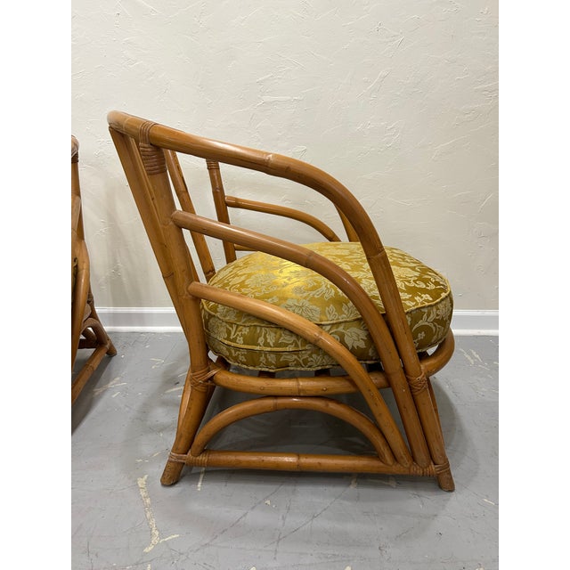 Vintage 20th Century Rattan Barrel Chairs, a Pair | Chairish