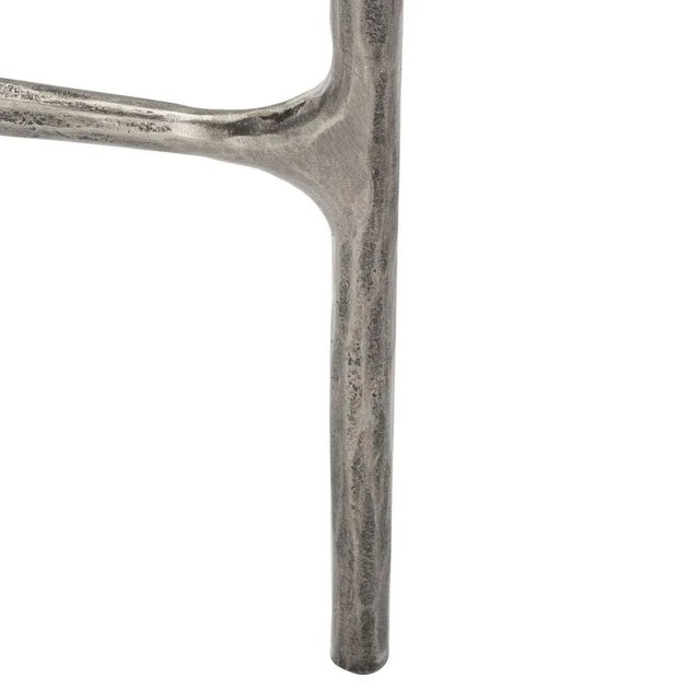 Jessa Forged Metal Console Table - Silver | Chairish