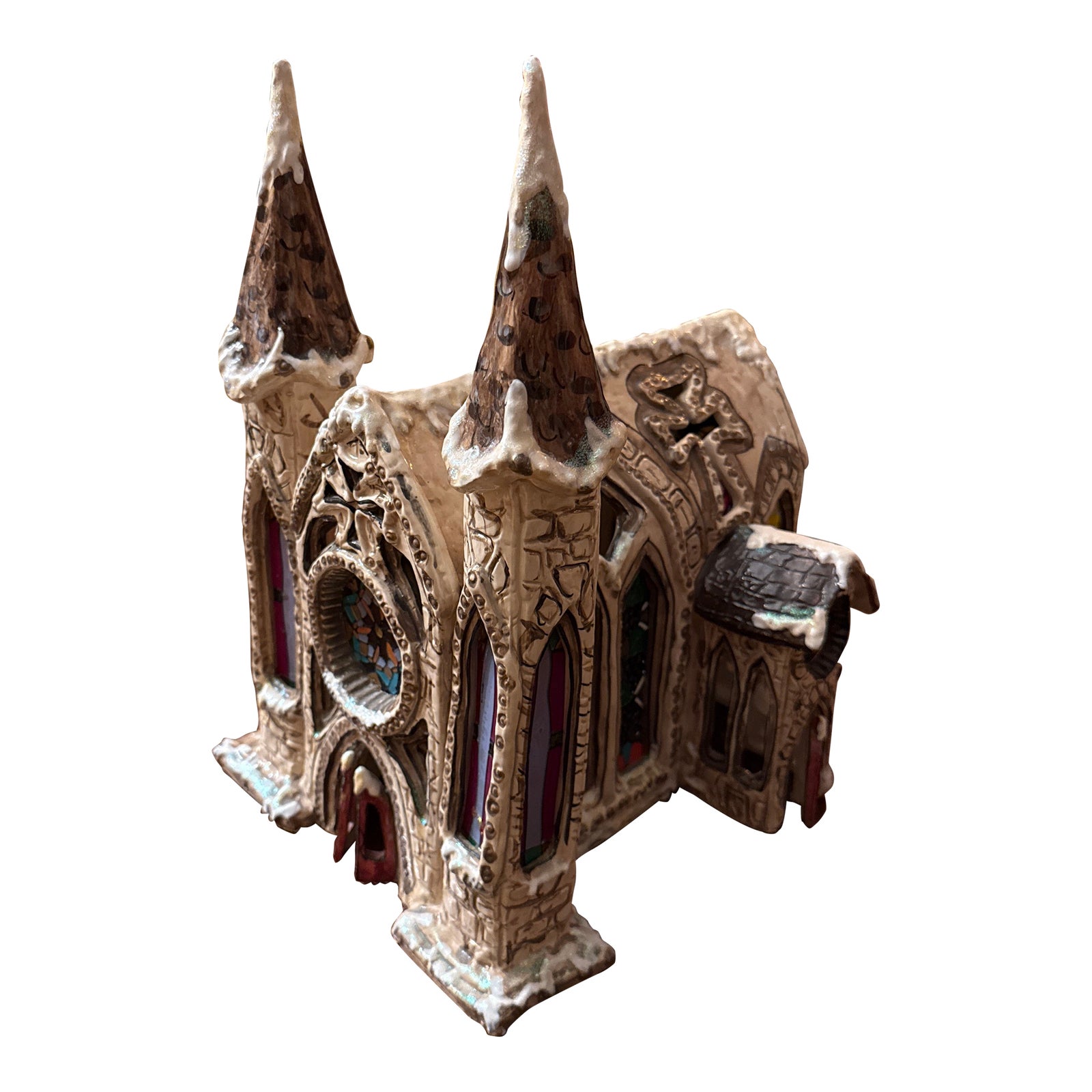 Christmas Pottery Church | Chairish