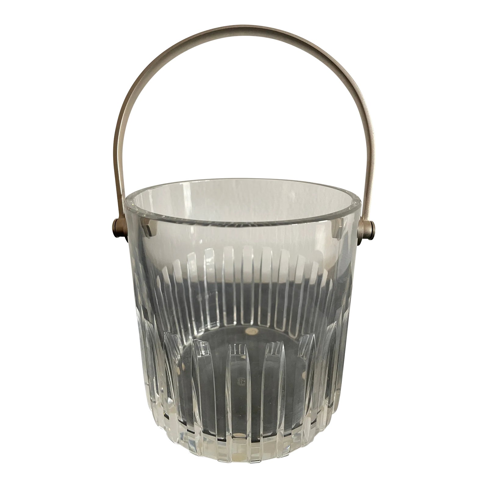 1990s Baccarat Rotary Ice Bucket, With Handle | Chairish