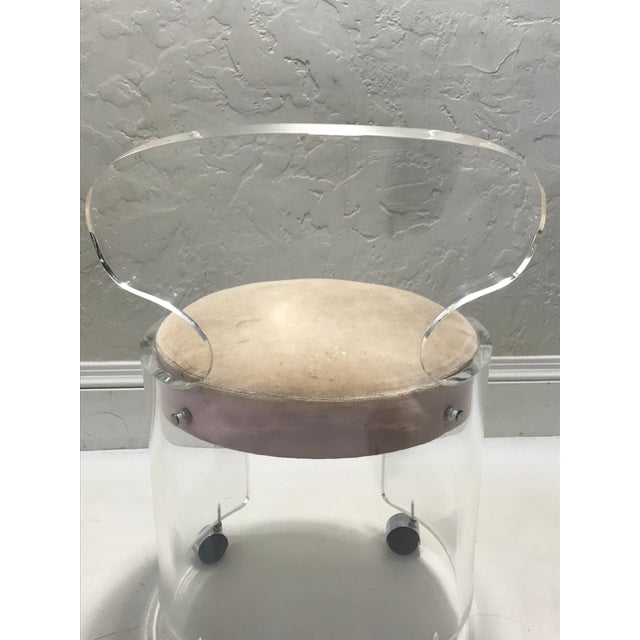 1970s Mid-Century Modern Lucite Vanity Chair | Chairish