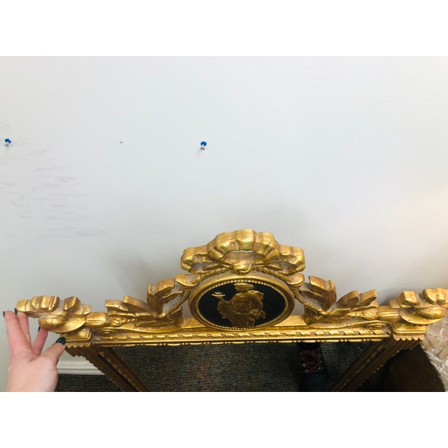 Vintage 1940s Roman Style Gilt Mirror | Chairish