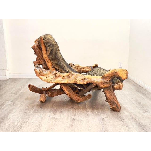 Driftwood Chair & Ottoman | Chairish