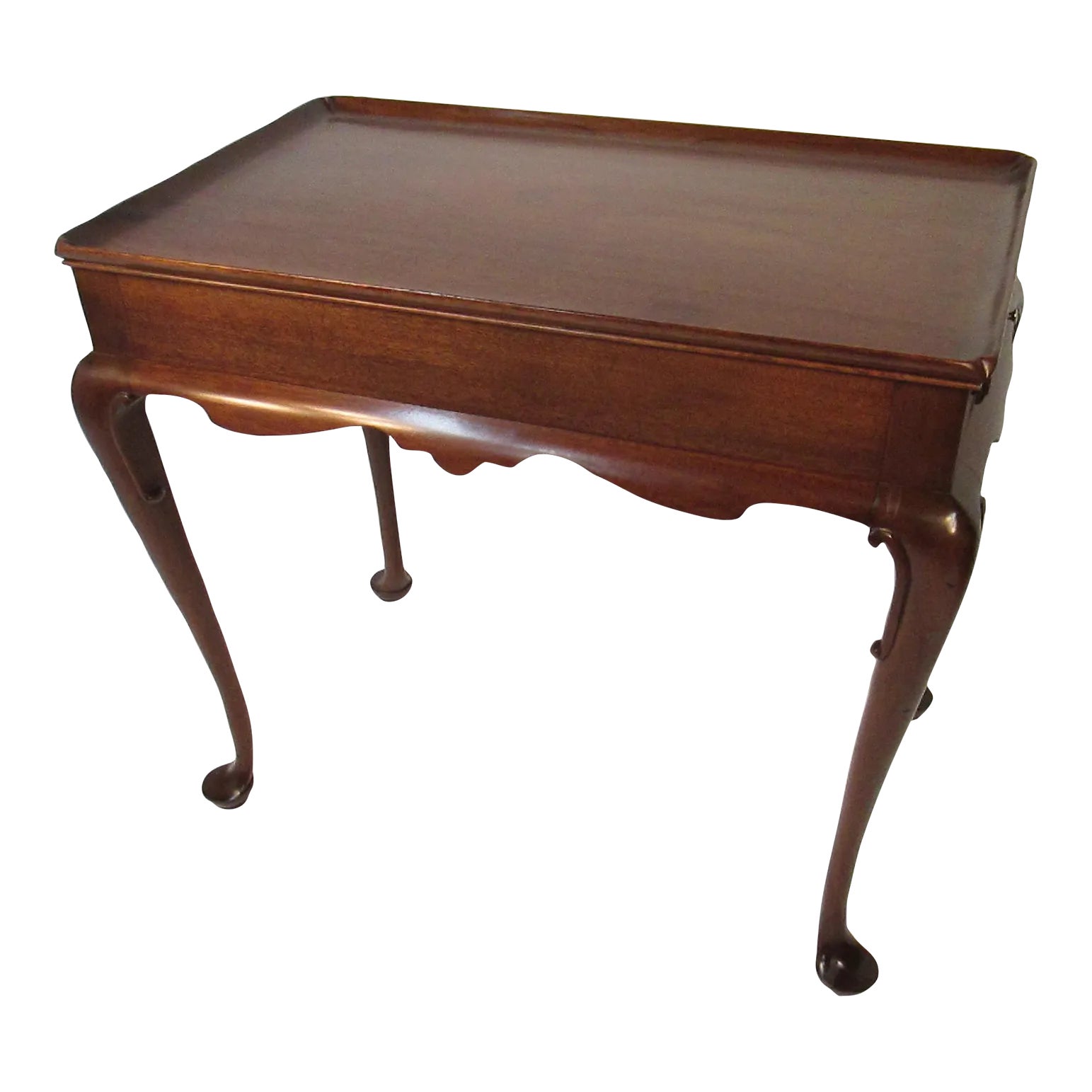 1940s Custom Made Mahogany Tea Table by Biggs of Richmond VA | Chairish