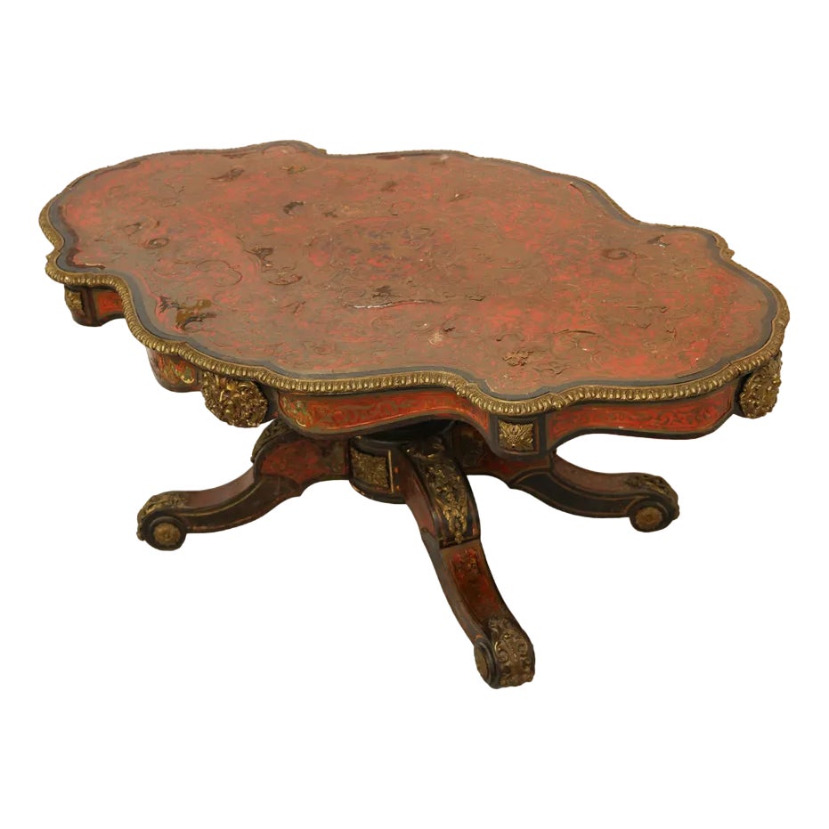 Antique Violin-Shaped Style Table | Chairish