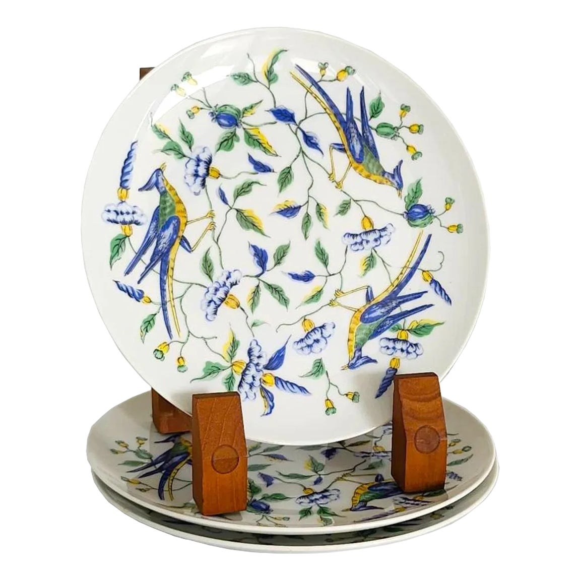 1970s Salad Plates in Chinese Bird Pattern by Fitz & Floyd, Set of 3 ...