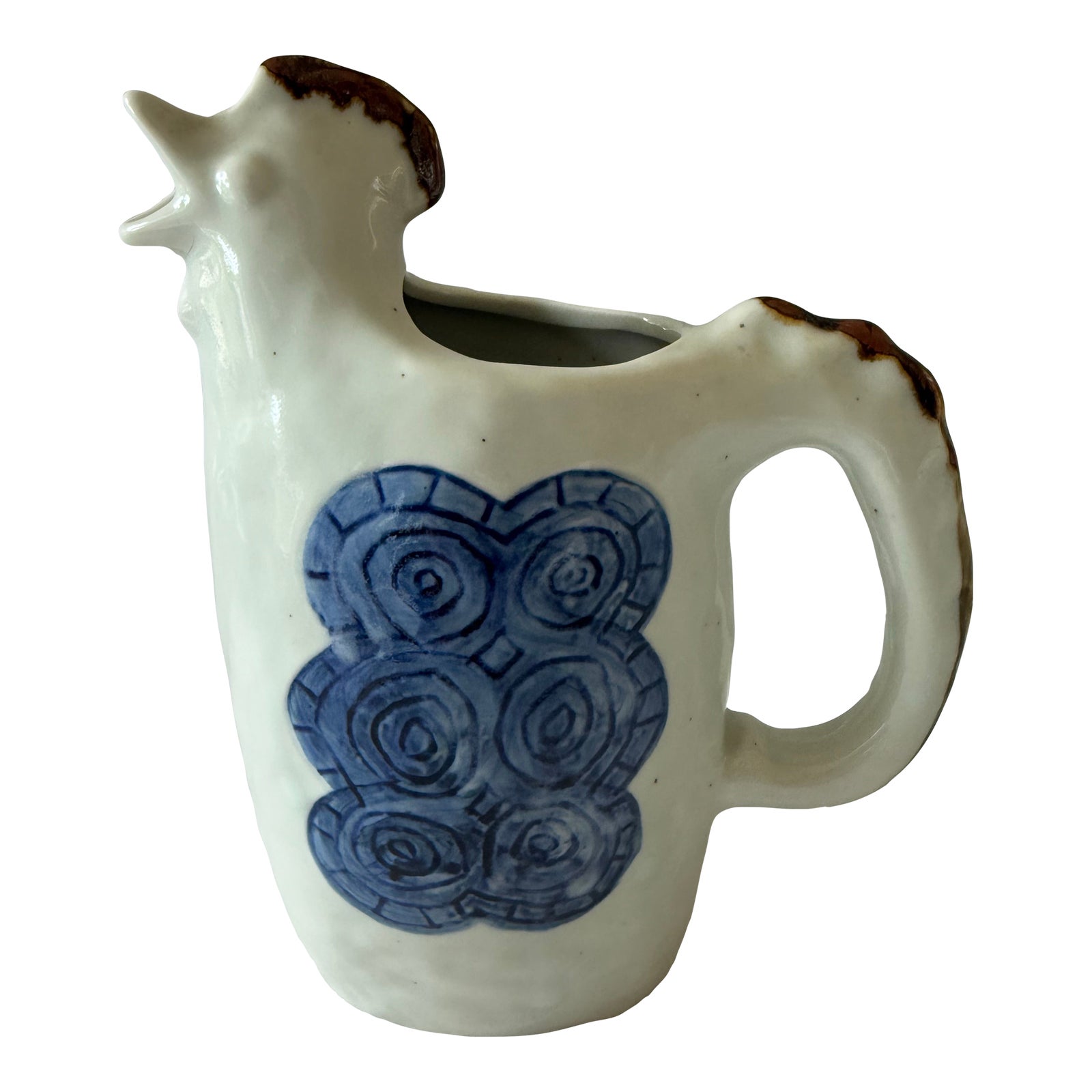 Vintage Happu Pattern Stoneware Chicken Pitcher Made by Otagiri Japan ...