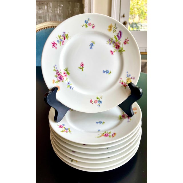 19th C. Bernardaud Limoges Floral Plates -- Set of 16 | Chairish