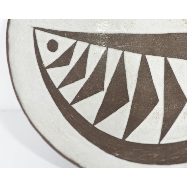 Thomas Toft Denmark Pottery Bowl With Fish | Chairish