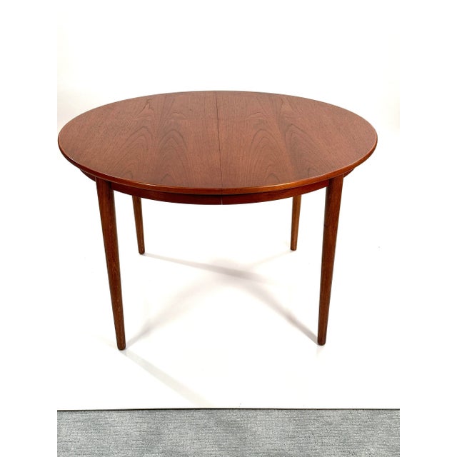 Danish Modern Mid Century Modern Round Teak Dining Table by Johannes ...