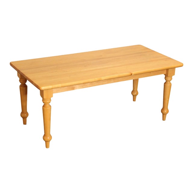 Farmhouse Style Solid Maple Dining Table | Chairish