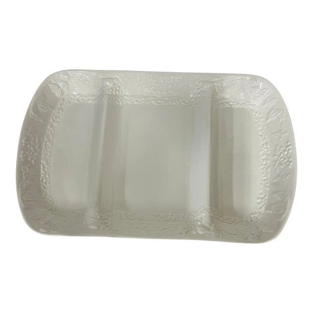 Large Italian Divided Platter by Studio Nova, Garden Harmony | Chairish