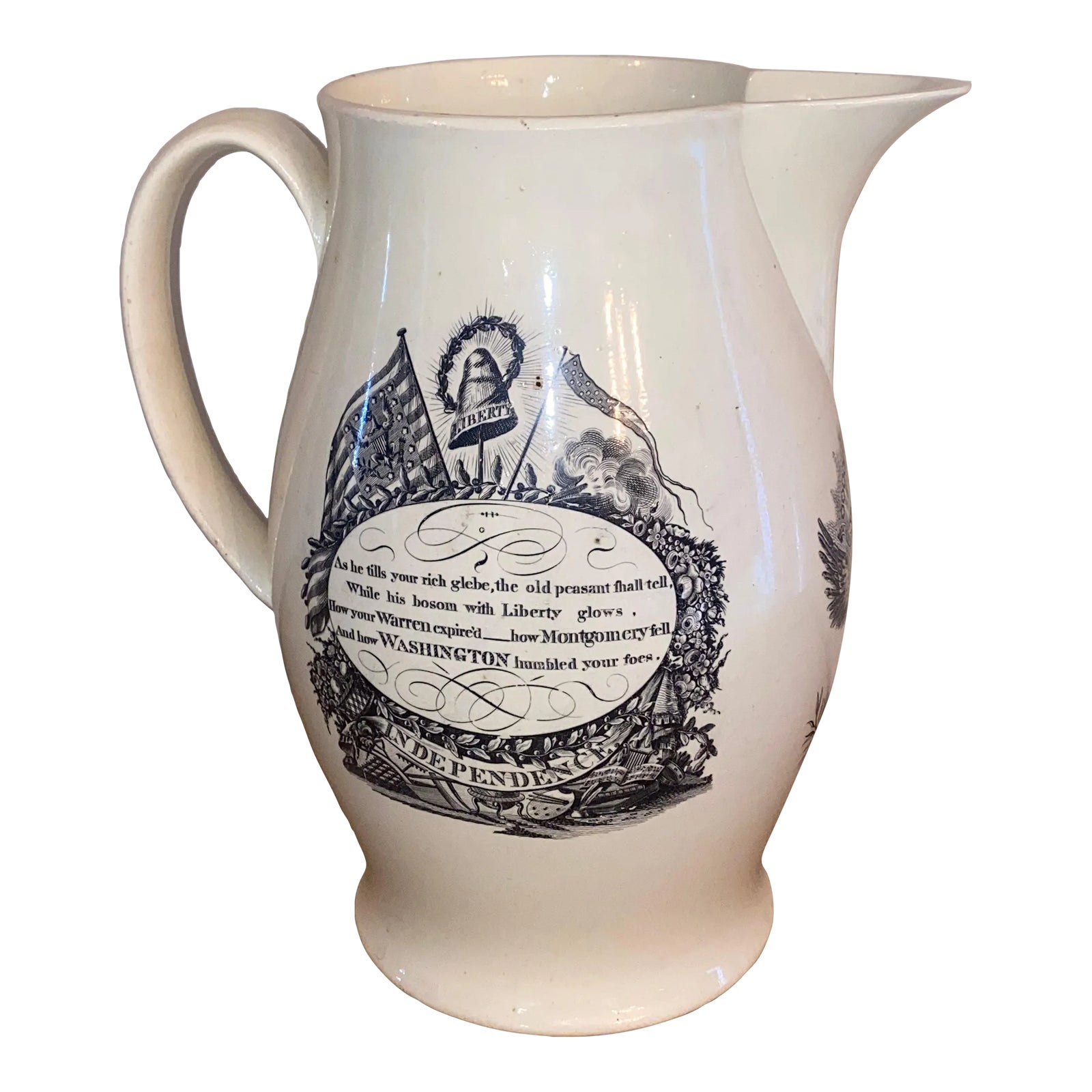 Early 19th Century Staffordshire Creamware Liverpool Pitcher with the ...