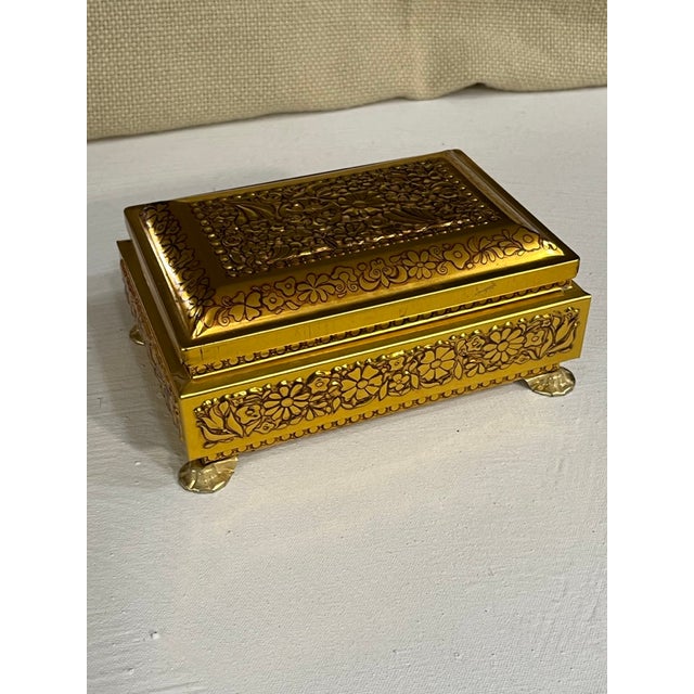 West-German Metal Keepsake Box | Chairish