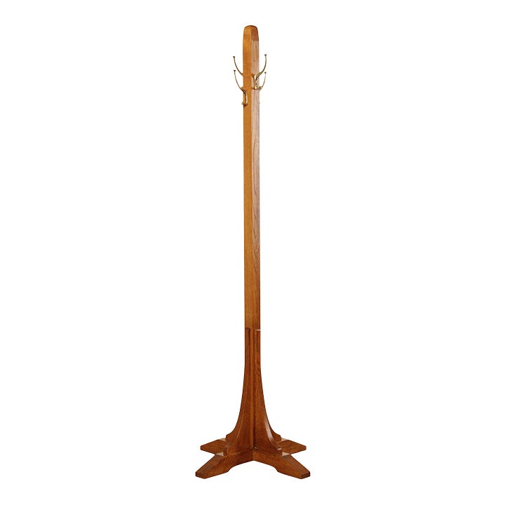 Stickley Mission Collection Oak Single Costumer Coat or Hat Rack | Chairish