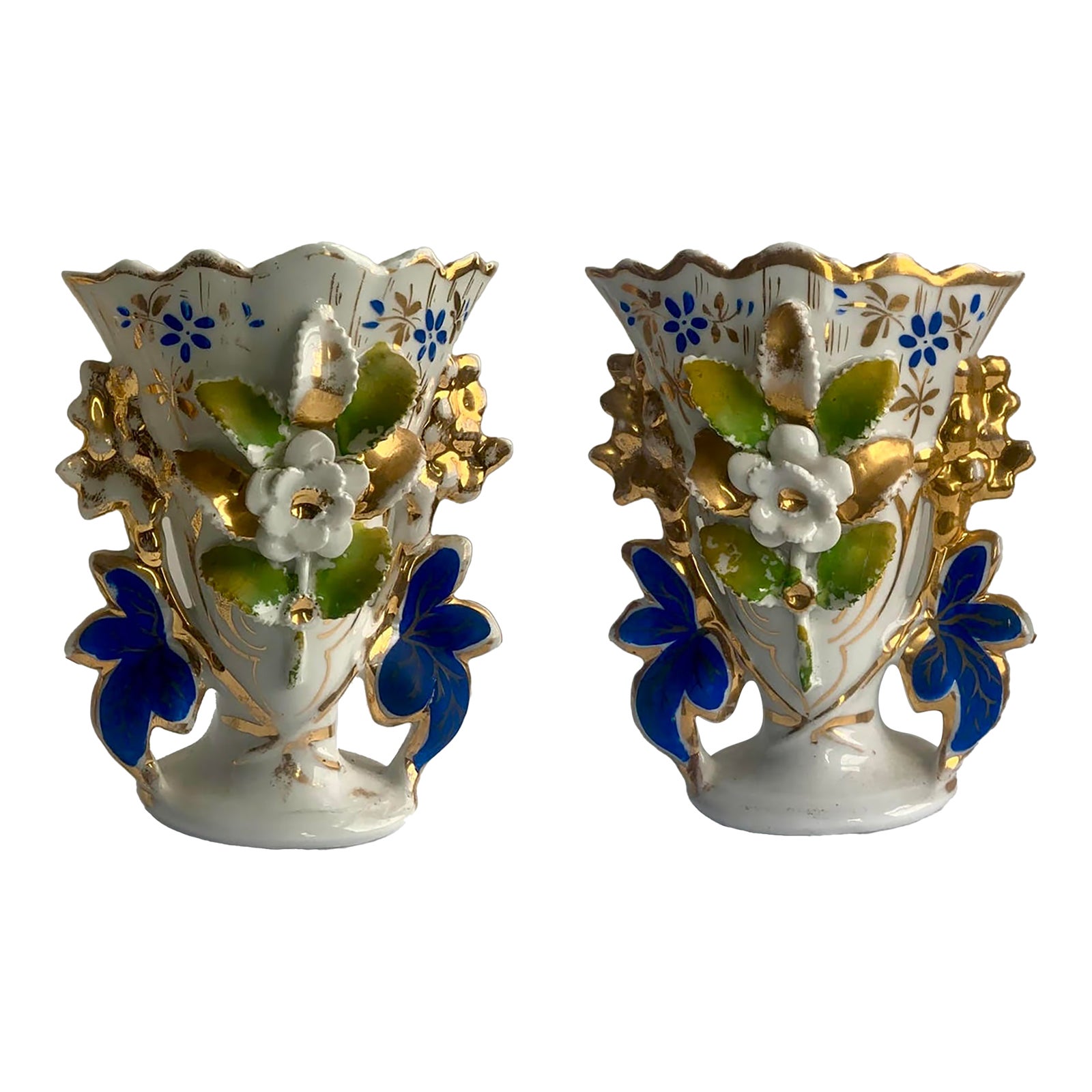 Vintage European Vases - A Pair | Chairish