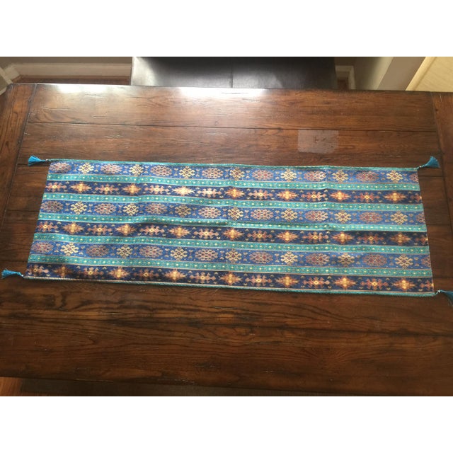Authentic Kilim Patterned 54"x 18.5" Table Runner | Chairish