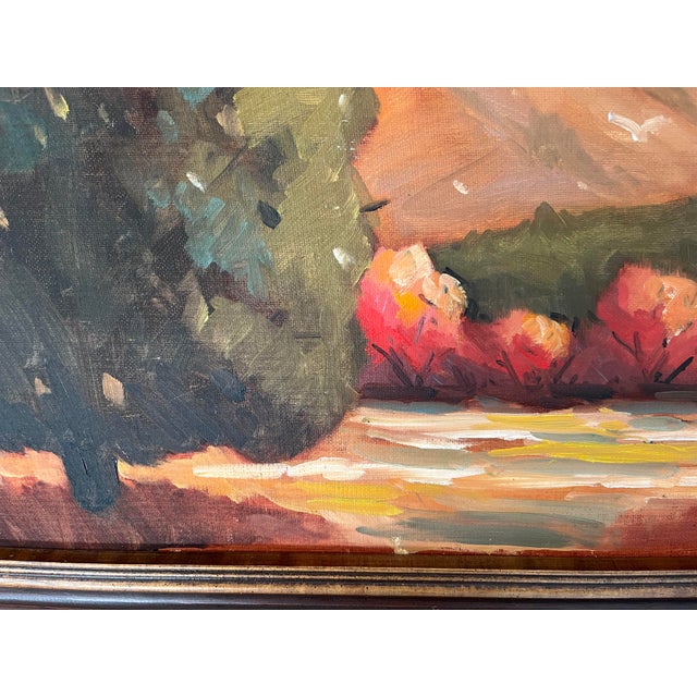 1960s Autumn Fields Oil Painting | Chairish
