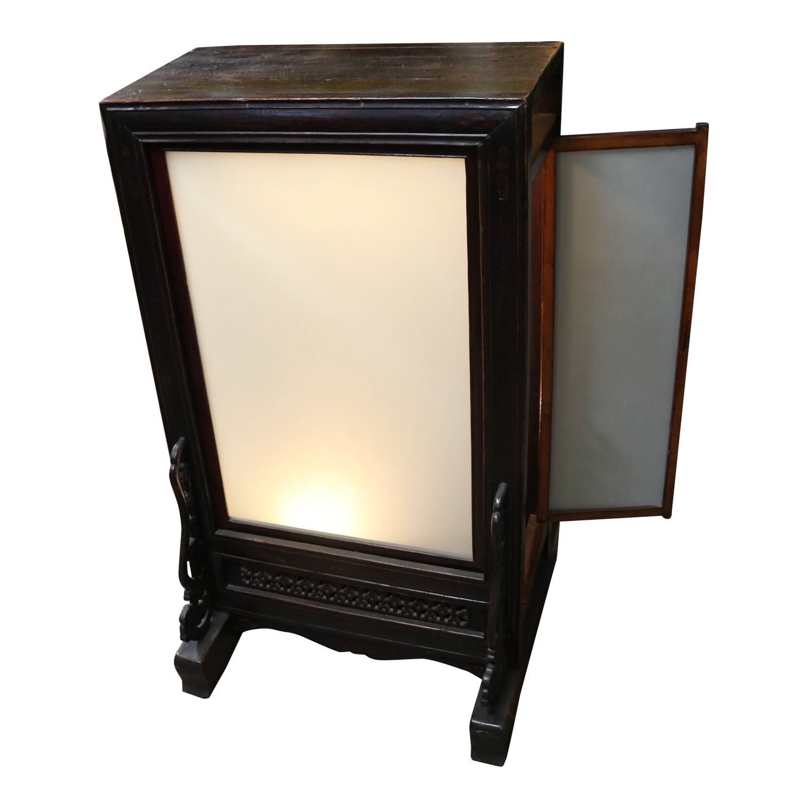 Mid 19th Century Chinese Elm Lamp Box | Chairish