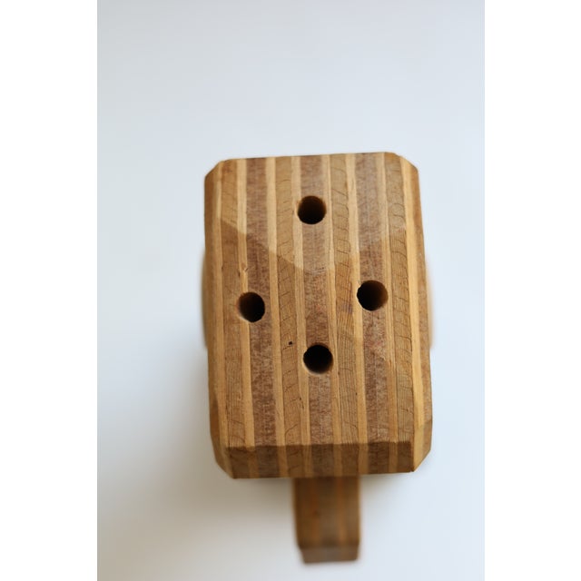 Mid Century Folk Art Plywood Sculpture Whimsical Man | Chairish