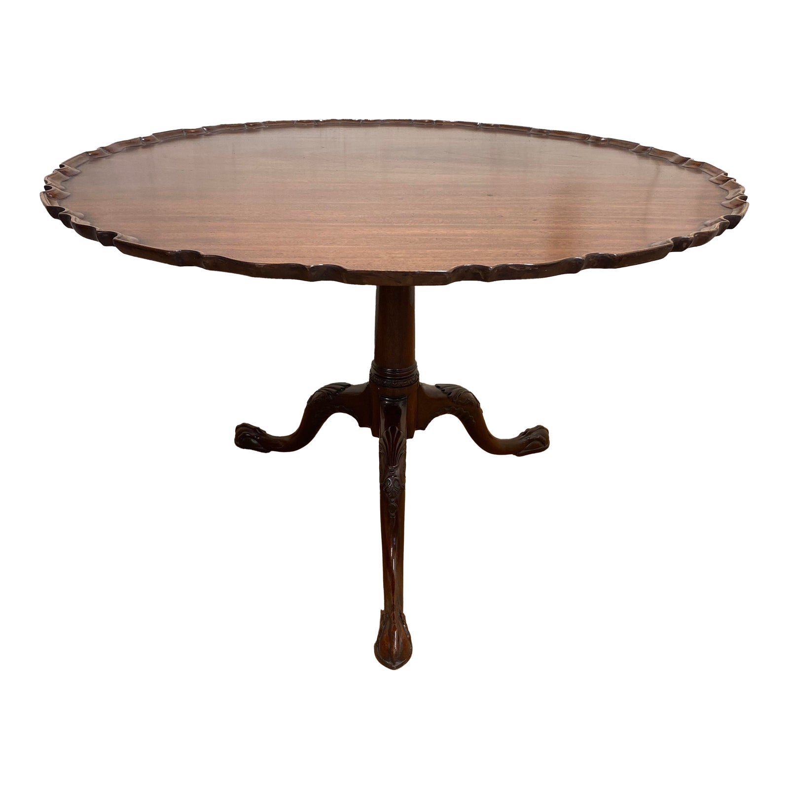 Chippendale Tilt Top Pie Crust Table | Chairish