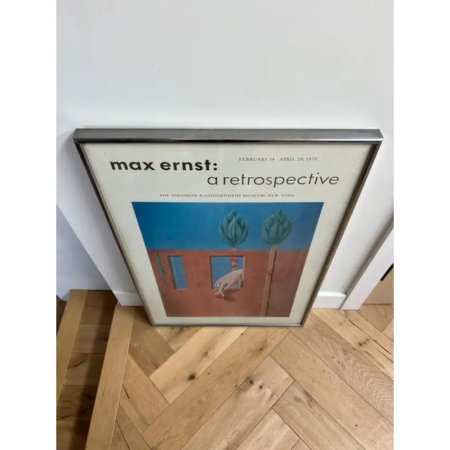 Modernist Max Ernst Exhibition Poster, Framed Behind Glass, 1970s ...