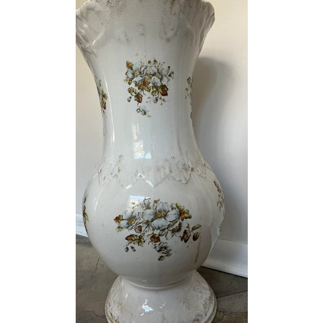 Vintage Early 19th Century Warwick Porcelain China Large Vase | Chairish