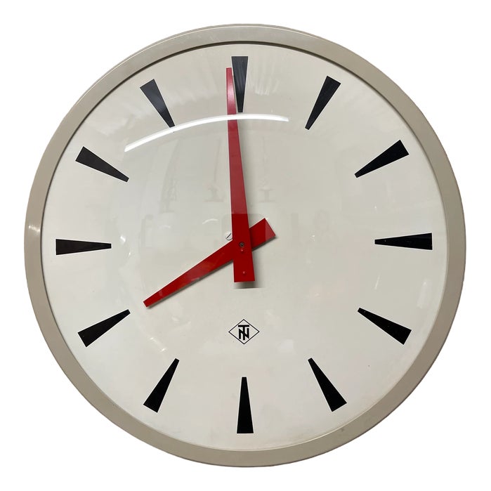 West German Hospital Clock, 1970s | Chairish