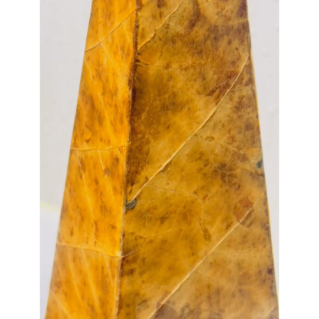 Pair Lacquered Tobacco Leaf Obelisk, Giovanni Patrini, Italy 1980 ...