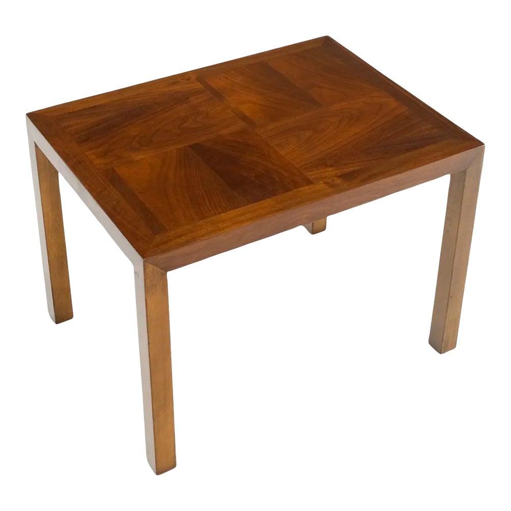 Rectangle Walnut Mid-Century Modern Parsons Style End Side Table Stand ...