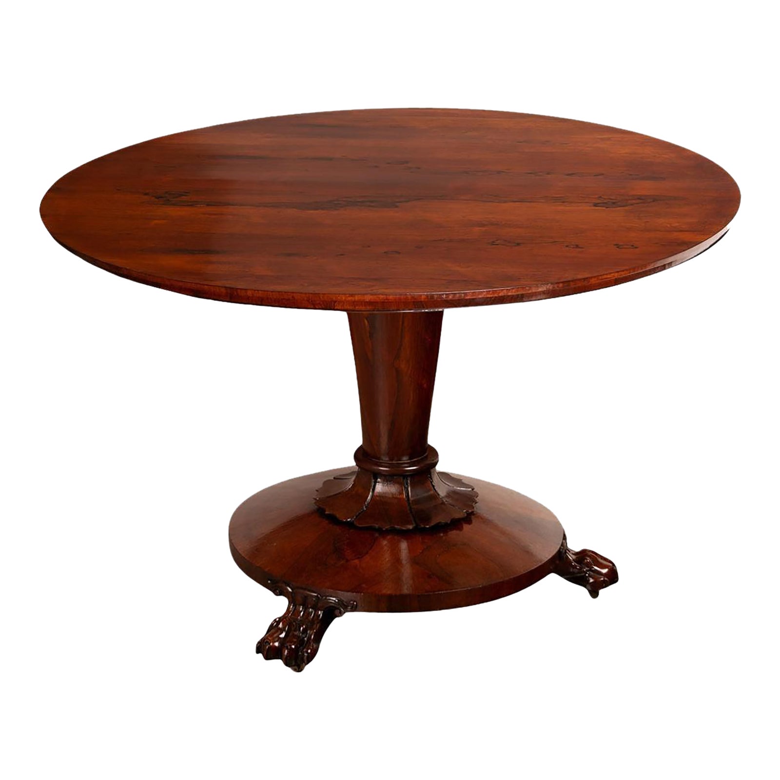Antique Georgian Regency Rosewood Circular Dining Breakfast Tilt-Top ...