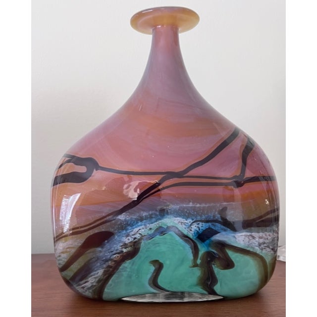 Art Glass Vase by Daniel Edler 1981 Signed | Chairish