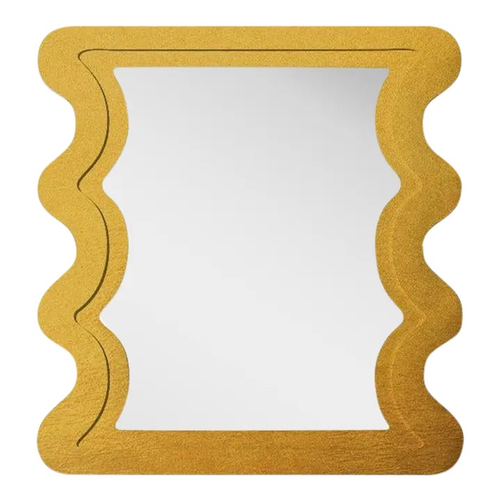 Fleur Home Carnival Mystic Rectangle Mirror in Gold Leaf, 30x40 | Chairish