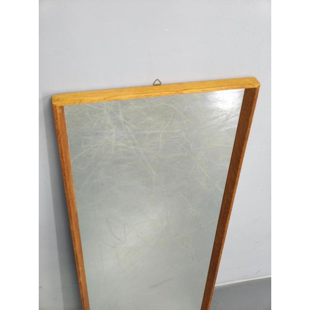 Danish Minimalist Wall Mirror with Oak Frame, 1960s | Chairish