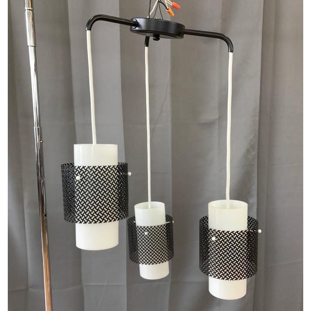 Mid-Century Modern Triple Pendant Ceiling Light Fixture | Chairish