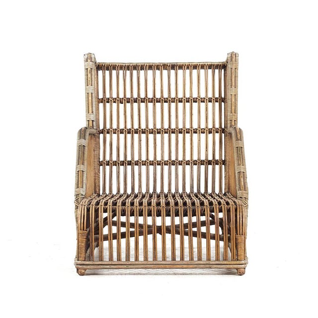 Ficks Reed Style Mid Century Lounge Chair | Chairish