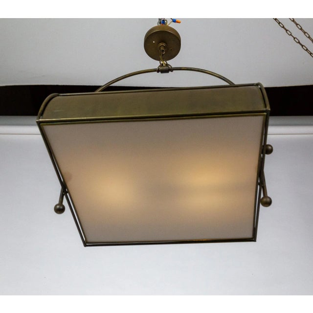 Patinated Brass Island Pendant Light by Morrison Custom Lighting | Chairish