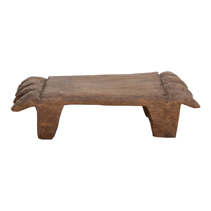 Carved Tribal Wooden Naga Stand | Chairish