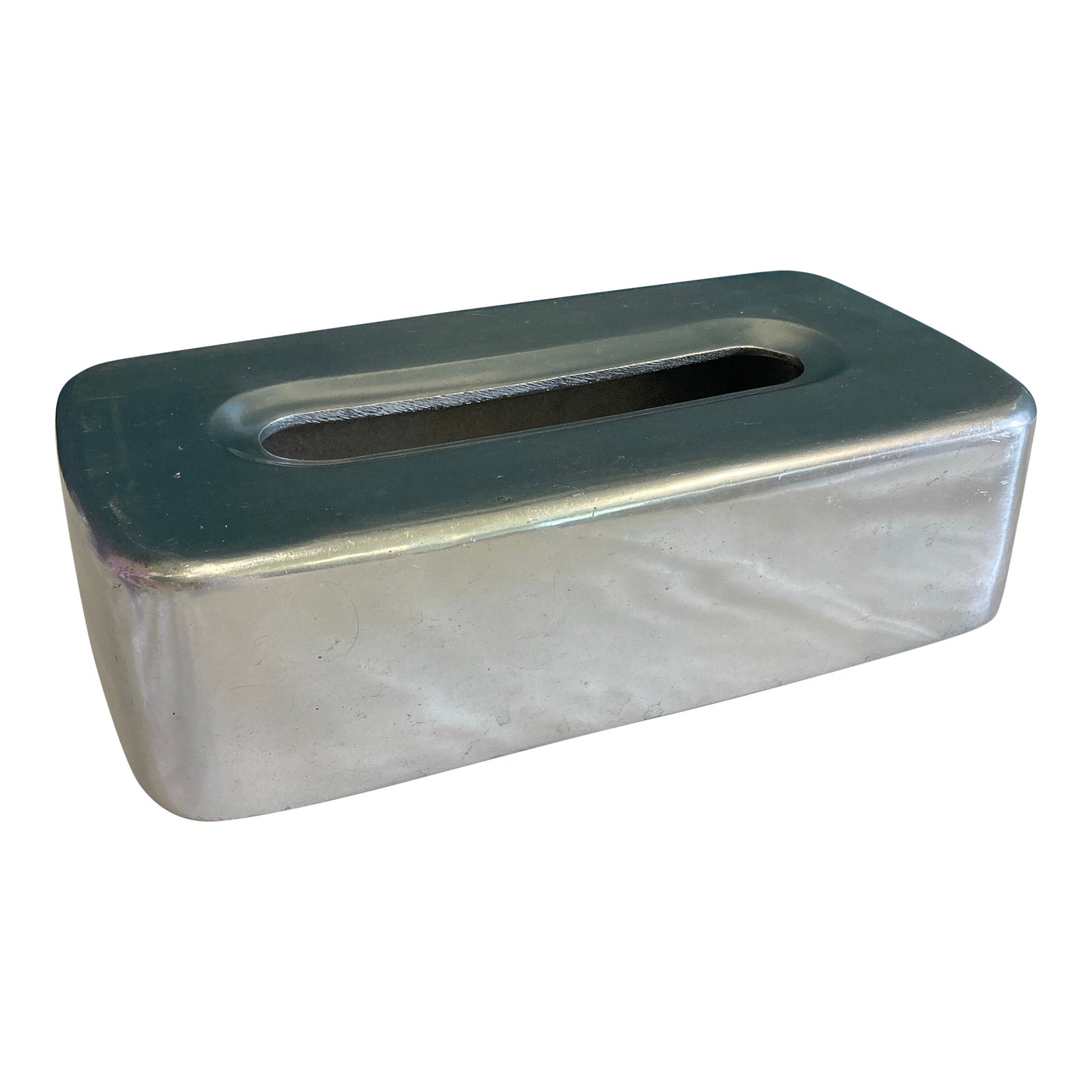 Mid-Century Steel Tissue Box Cover | Chairish