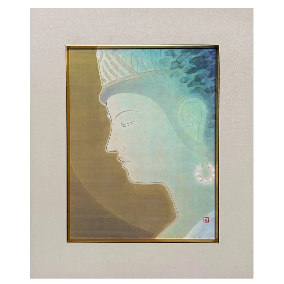 Reihō, Buddhist Ahimsa Kannon, 1995, Painting | Chairish