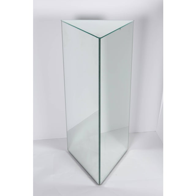 Mirrored Triangular Pedestal | Chairish
