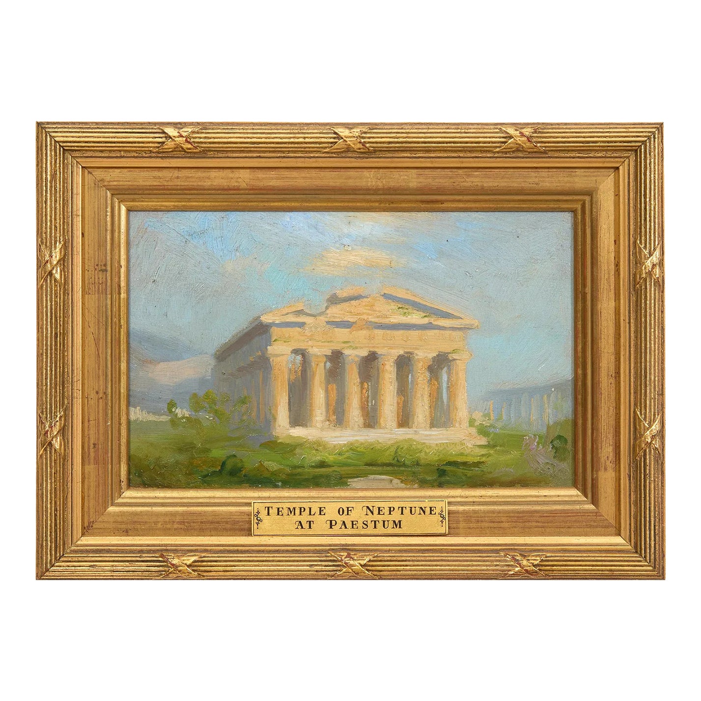 19th Century British / American School Greek Ancient Temple Painting ...